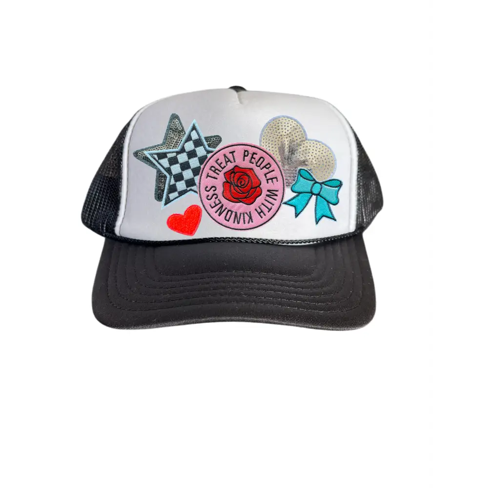Multi Color Trucker Hat 5 Patches danirou